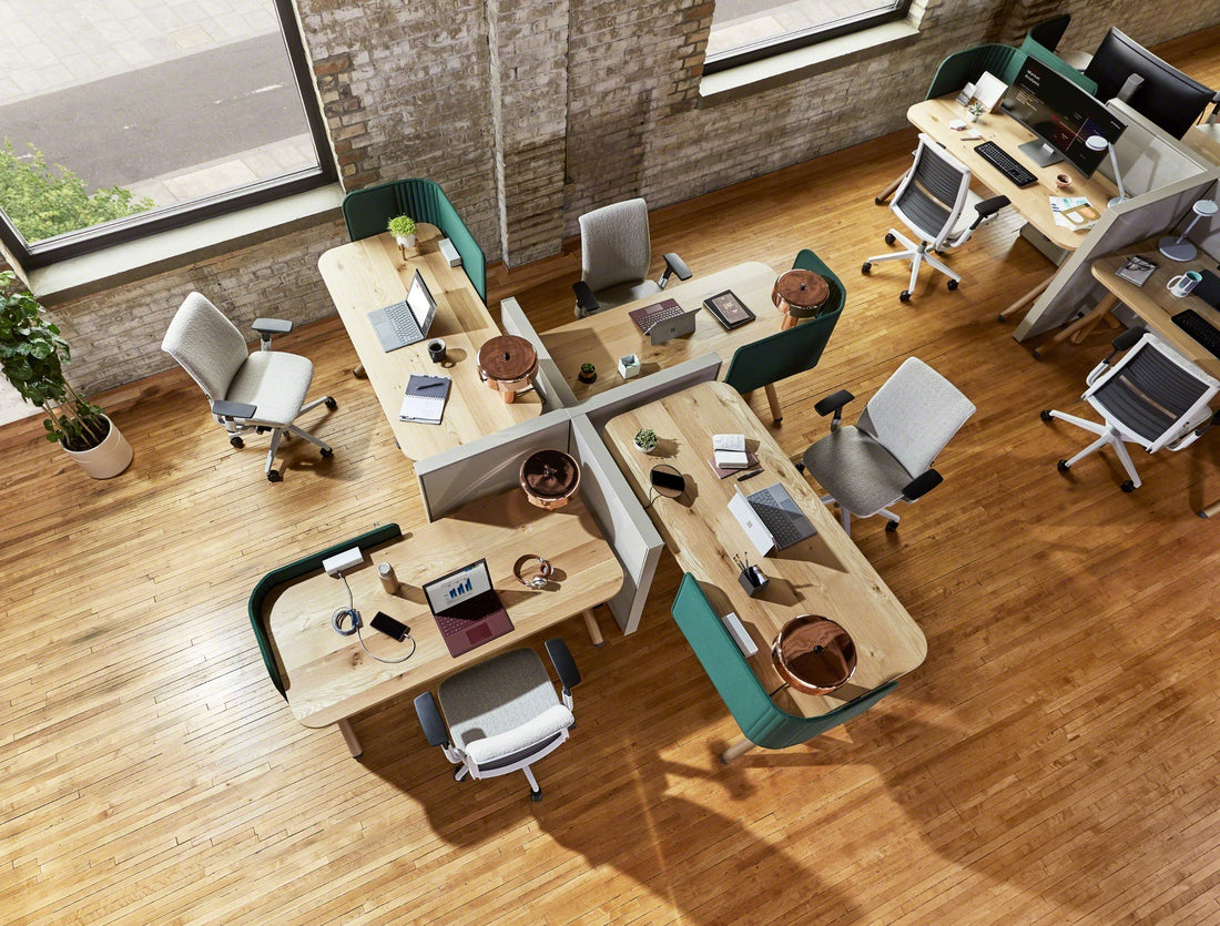 Steelcase Flex Height-Adjustable Desk – Blue Box